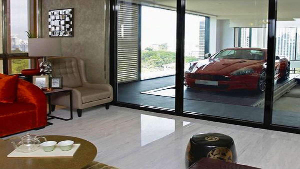 Luxury Apartment Buildings With Sky Garages Bring Cars Inside House ...