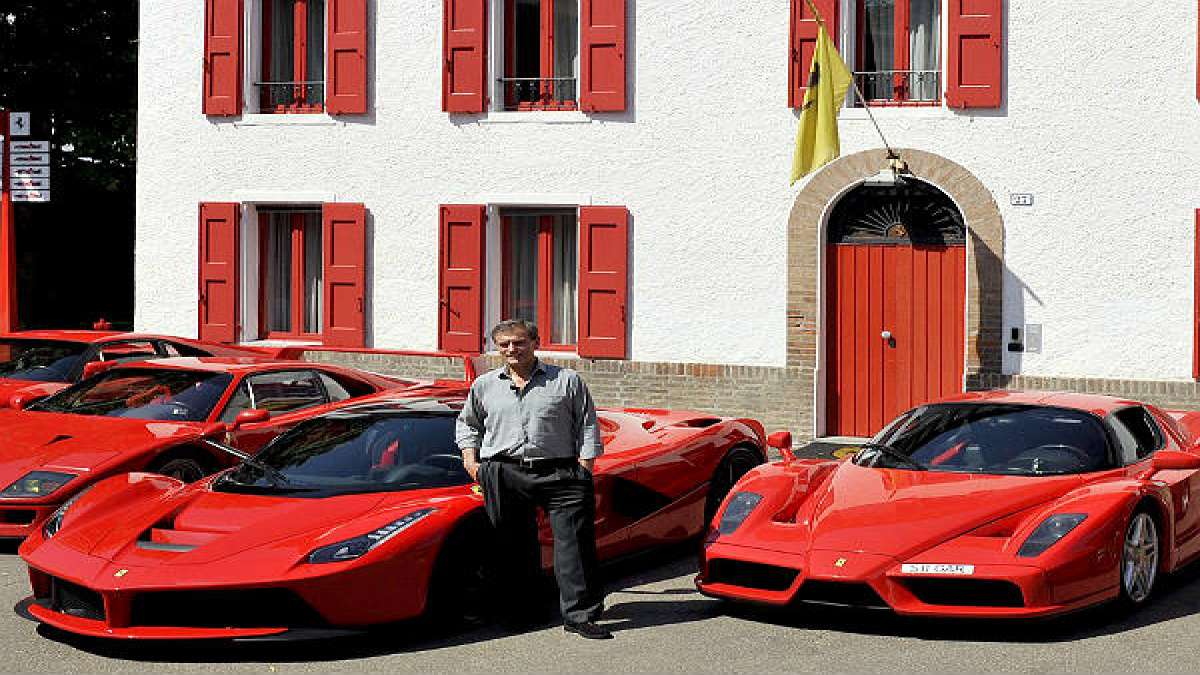 A Collector Drives His Fleet Of Ferraris To Pick Up A LaFerrari ...