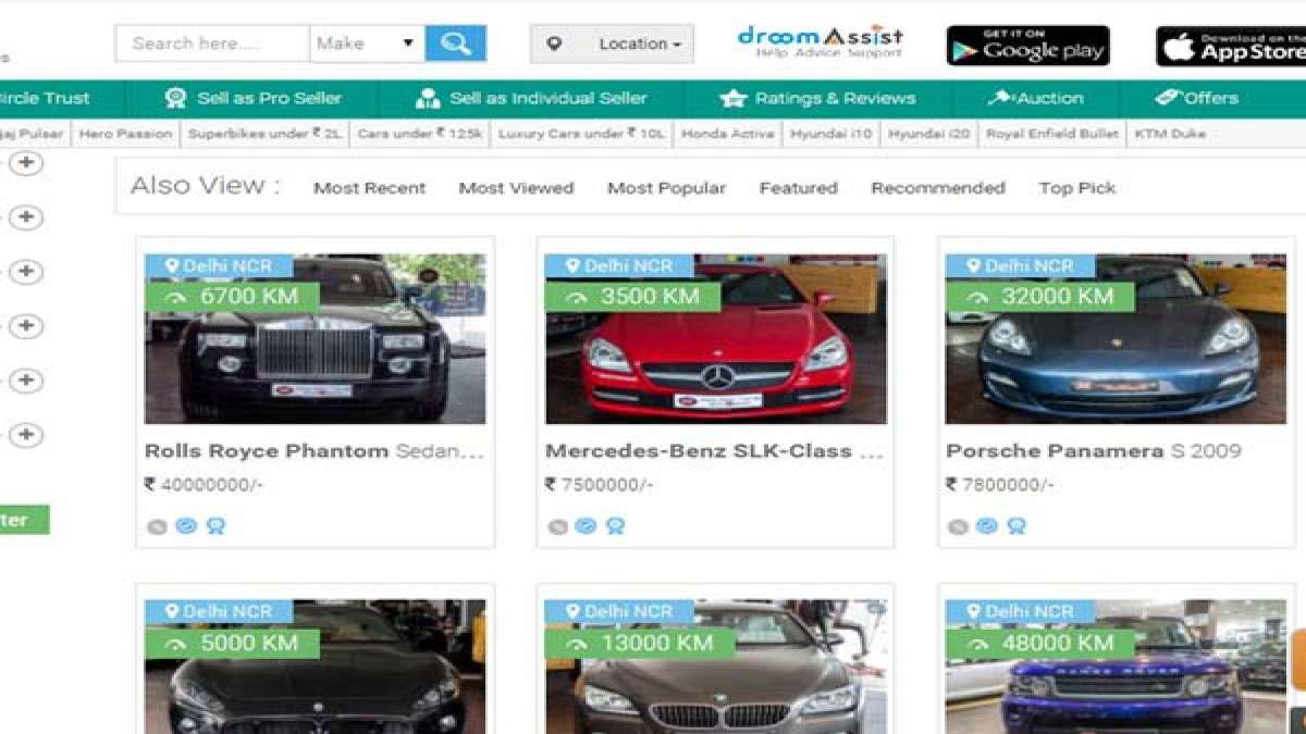 Biggest Luxury Car Collection Now On Droom - DriveSpark News