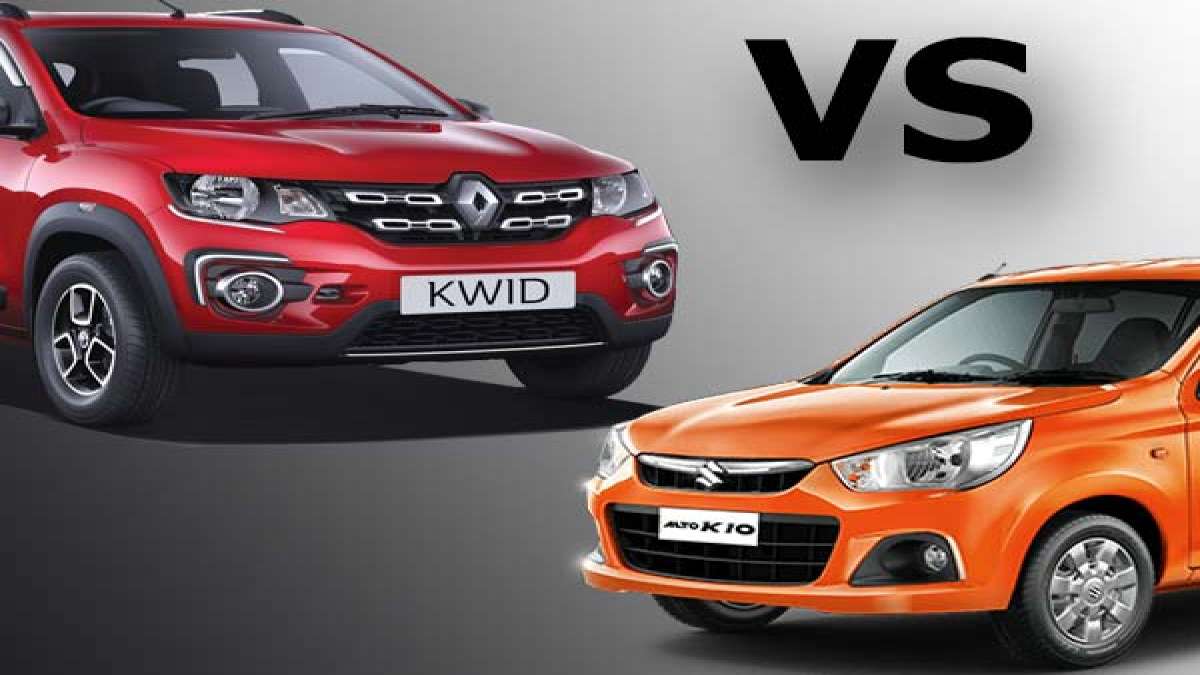 Renault Kwid 1.0 AMT Vs Maruti Alto K10 Automatic Comparison ...