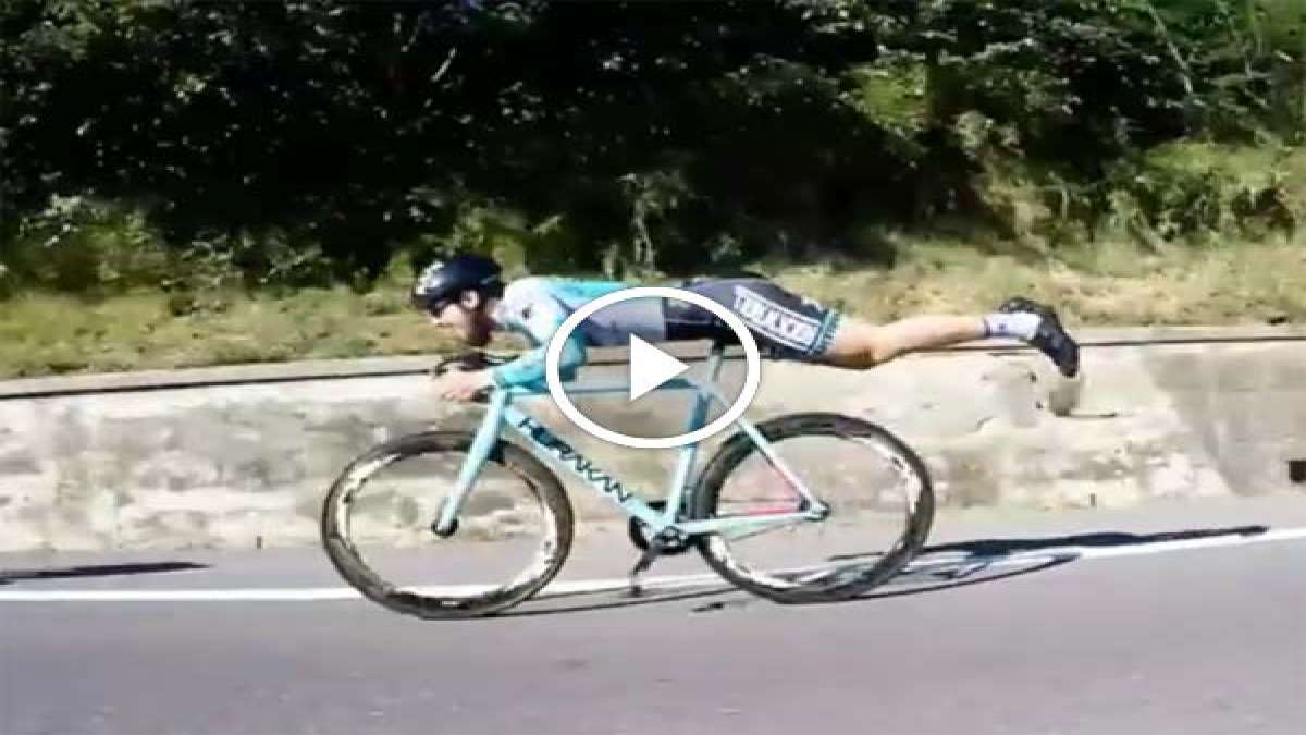 Cyclist Going Downhill Superman Style - Video - DriveSpark