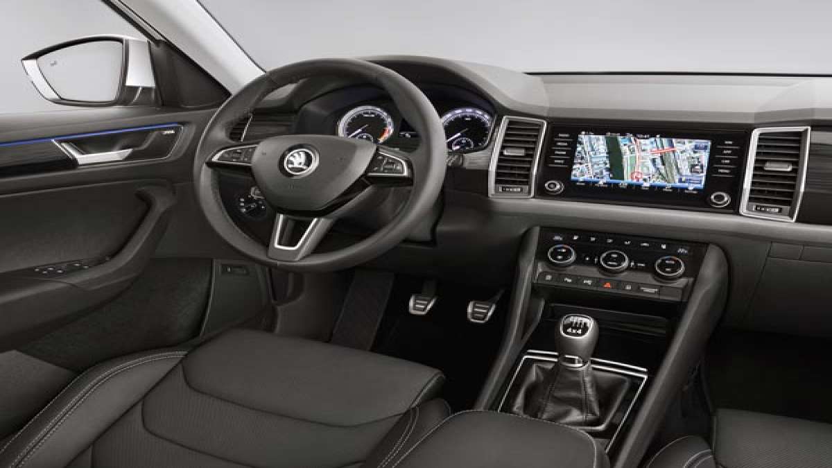 Skoda Kodiaq SUV Interiors Revealed In All-New Teaser - DriveSpark News