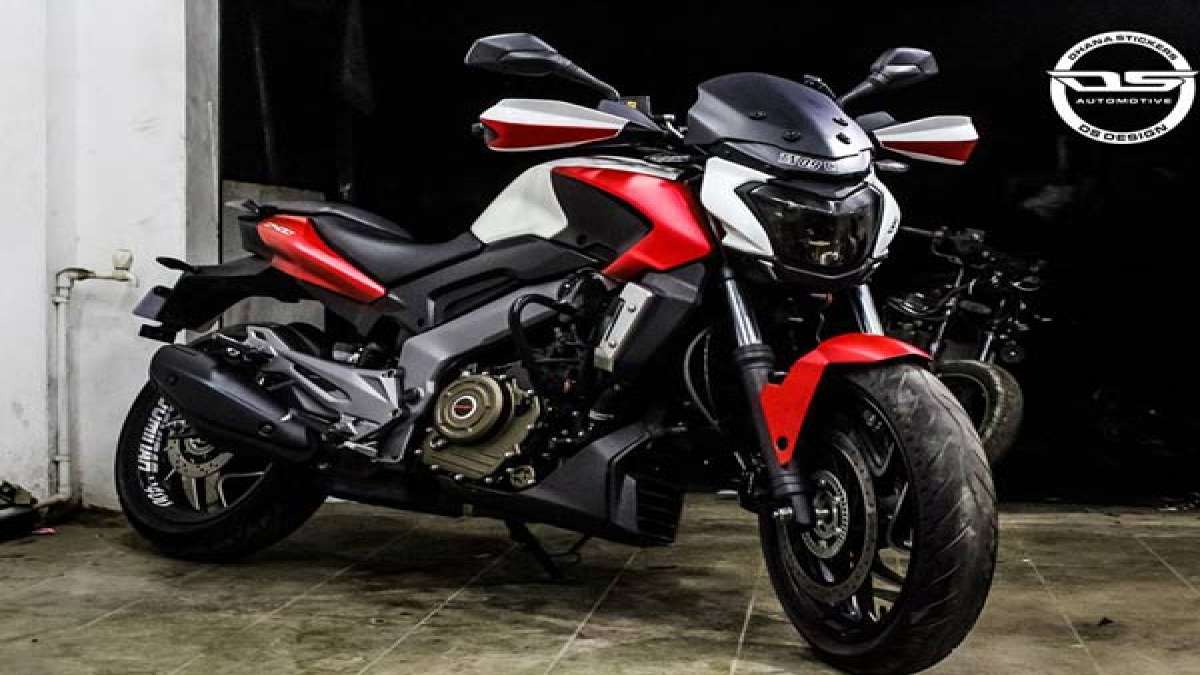 Bajaj Dominar 400 Customised With Red And White Matte Finish ...
