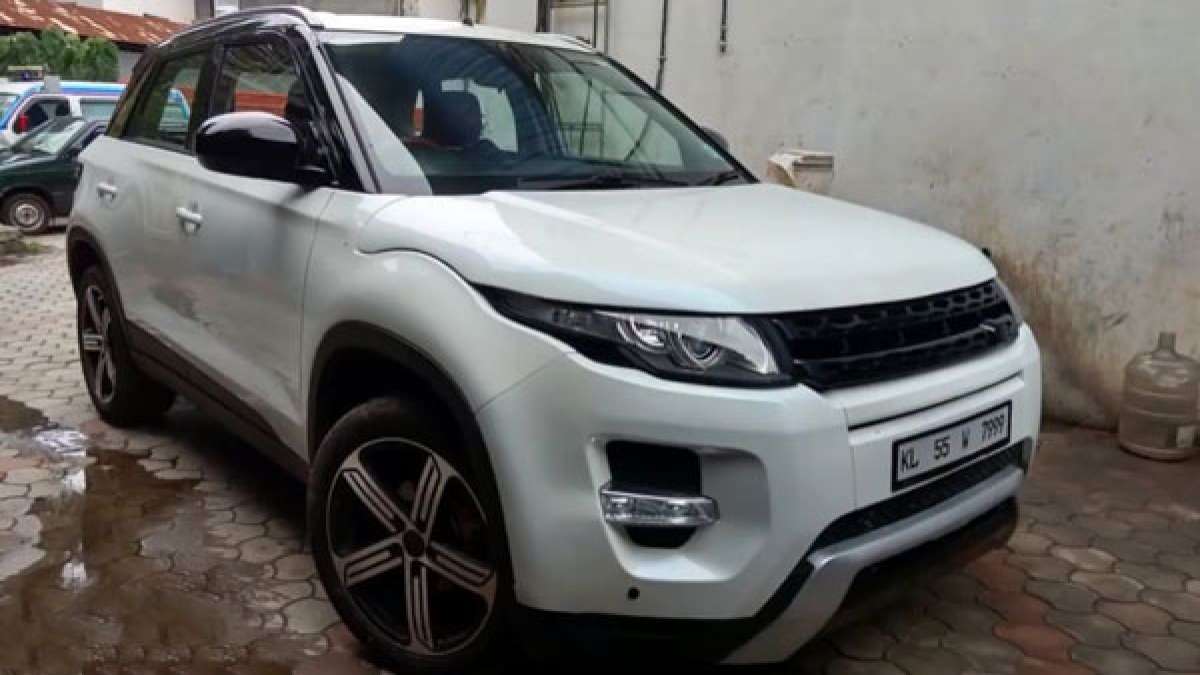 Maruti Suzuki Vitara Brezza Modified To Range Rover Evoque Look-A-Like ...
