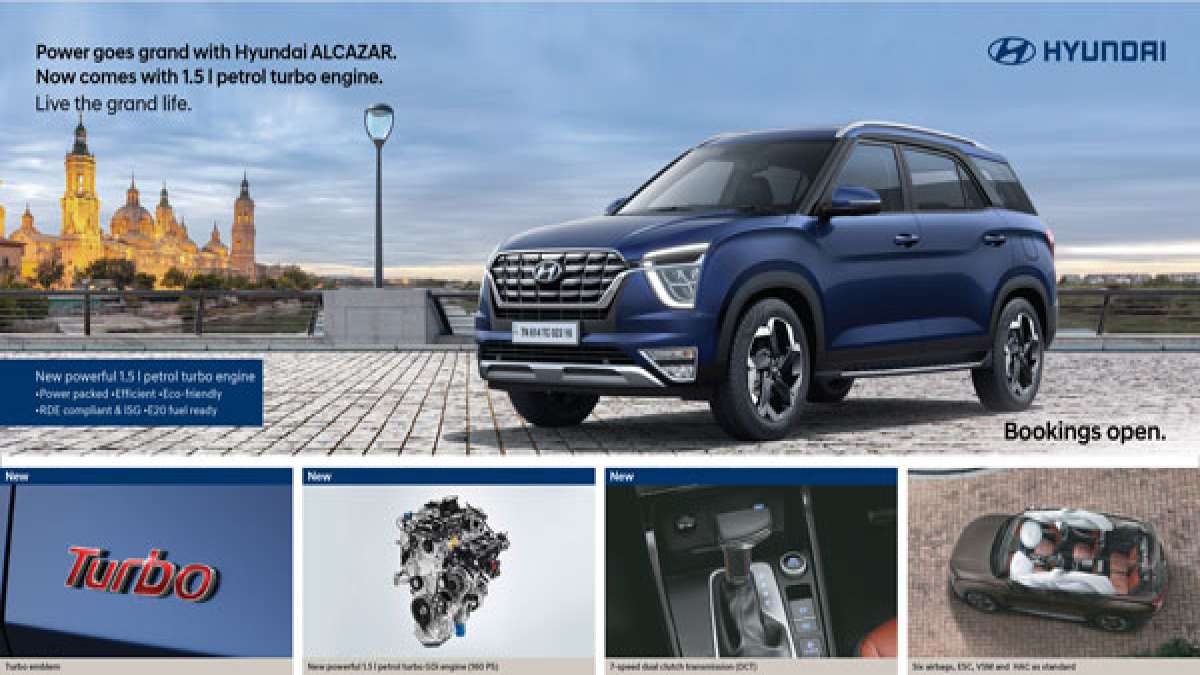 Hyundai Alcazar Gets New 1.5-Litre Turbo Petrol Engine - Bookings Open ...