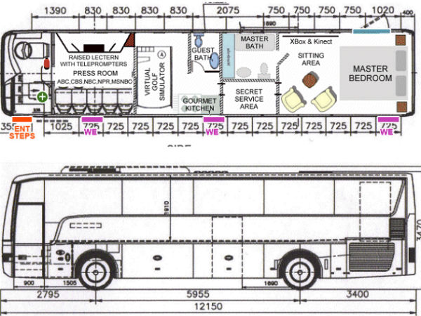 US President | Barack Obama Bus | Worth $1.1 Million | Bullet Proof ...