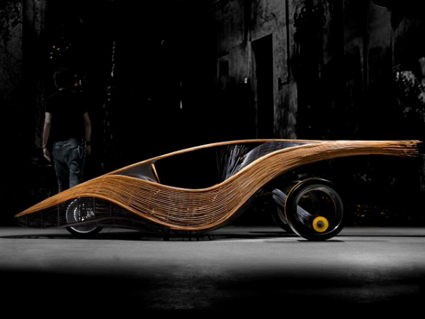 Futuristic Looking Handcrafted Bamboo Concept Car - DriveSpark