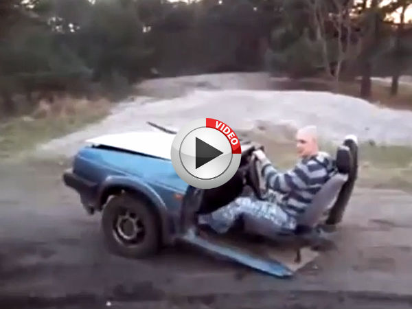 Man Driving Half A Car, Delivery Scooter Tips Over & Other Videos ...