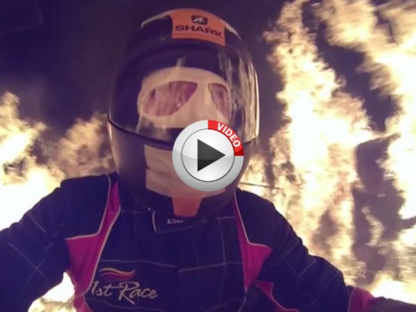 Longest Motorcycle Ride In A Flaming Tunnel - DriveSpark
