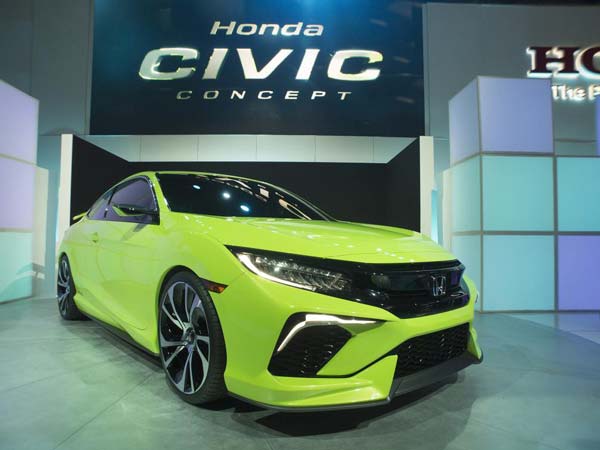 Honda Civic Coupe Production Model Debut At LA Motor Show - DriveSpark News