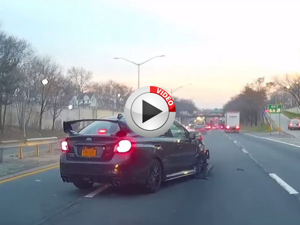 Reckless Subaru Driver Crashes WRX STI On New York Highway - Video ...