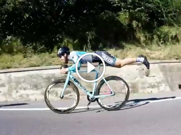 Cyclist Going Downhill Superman Style - Video - DriveSpark