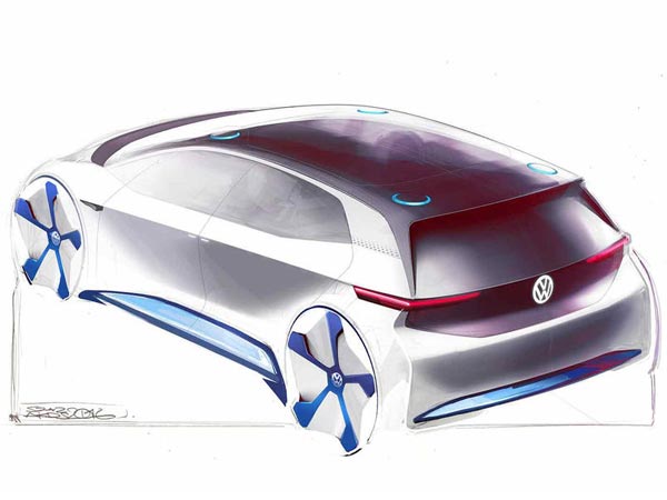 Volkswagen Reveals Electric Car Sketches - DriveSpark News