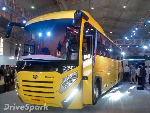 MG Group Unveils Columbus Tarmac Bus, Launches Mammoth At Bus World ...