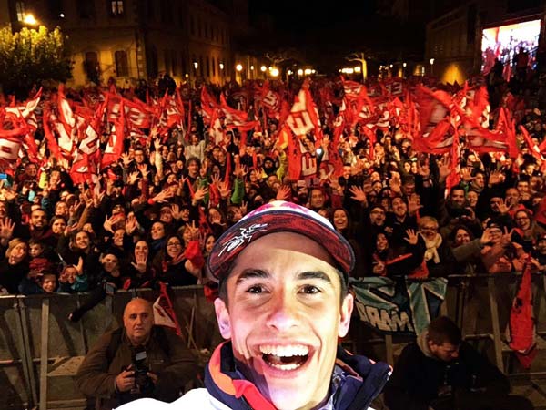 MotoGP Champion Marquez Celebrates In Cervera - DriveSpark News