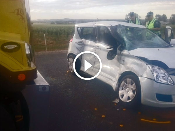 Suzuki Swift Gets Smashed By Huge Road Train; Results Aren't Pretty ...