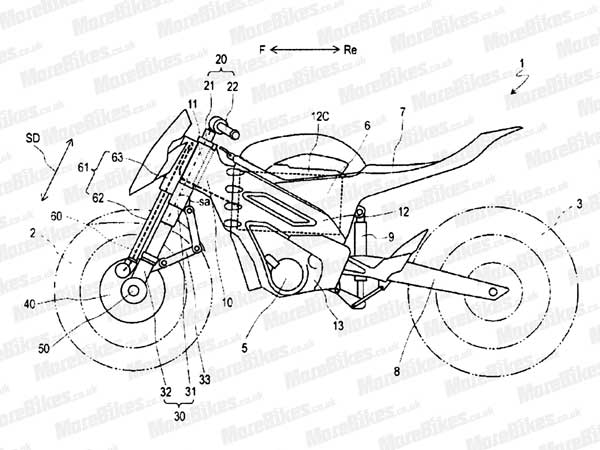 Yamaha Patents The Designs Of Its Two-Wheel Drive Bike - DriveSpark News