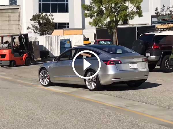 Tesla Model 3 Alpha Prototype Spotted Testing - DriveSpark News