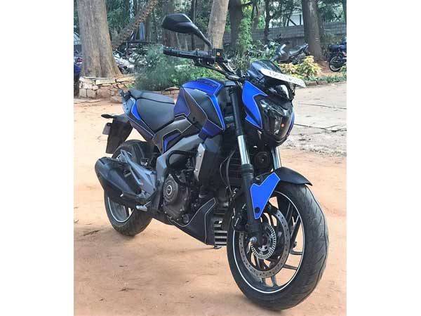 Bajaj Dominar 400 Satin Blue And Matte Black Custom Wrap By Wrapcraft ...