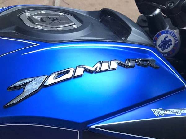 Bajaj Dominar 400 Satin Blue And Matte Black Custom Wrap By Wrapcraft ...