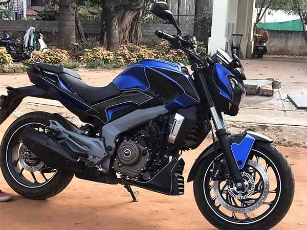 Bajaj Dominar 400 Satin Blue And Matte Black Custom Wrap By Wrapcraft ...