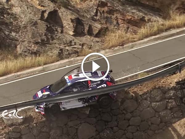 Guardrail Saves Rally Car From Tumbling Down The Cliff - DriveSpark