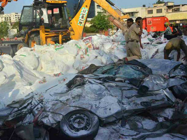Maruti Swift Accident Leaves The Car Crushed - DriveSpark