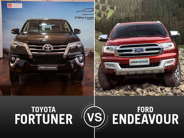 Comparison: New Ford Endeavour vs The New Toyota Fortuner - DriveSpark News