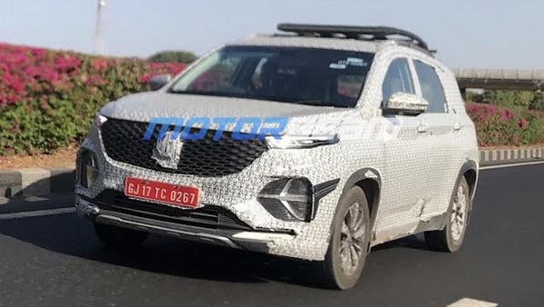 Spy Pics: MG Hector Plus Seven Seater SUV Spotted Testing Ahead Of ...