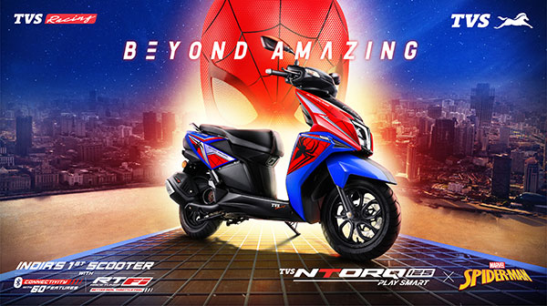 TVS Launches Spiderman And Thor Editions Of Ntorq 125 Scooter ...