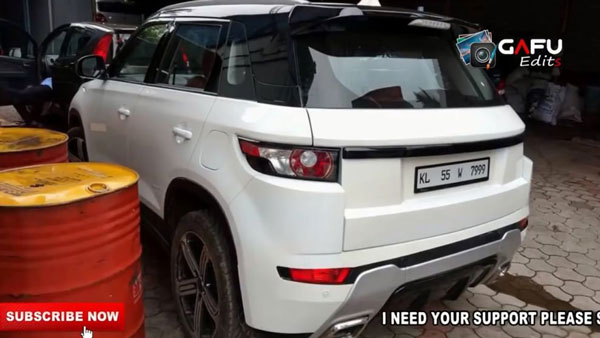 Maruti Suzuki Vitara Brezza Modified To Range Rover Evoque Look-A-Like ...