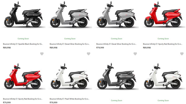 Bounce Infinity E1 Scooter On Flipkart: Bounce Electric Scooter ...