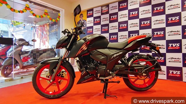 2023 TVS Apache RTR 160 Spied - Could Feature A More Powerful Engine ...