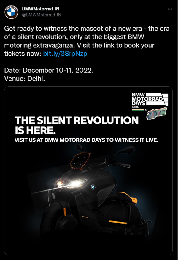 BMW CE04 Electric Scooter Teased Ahead Of India Launch Tomorrow - Specs ...