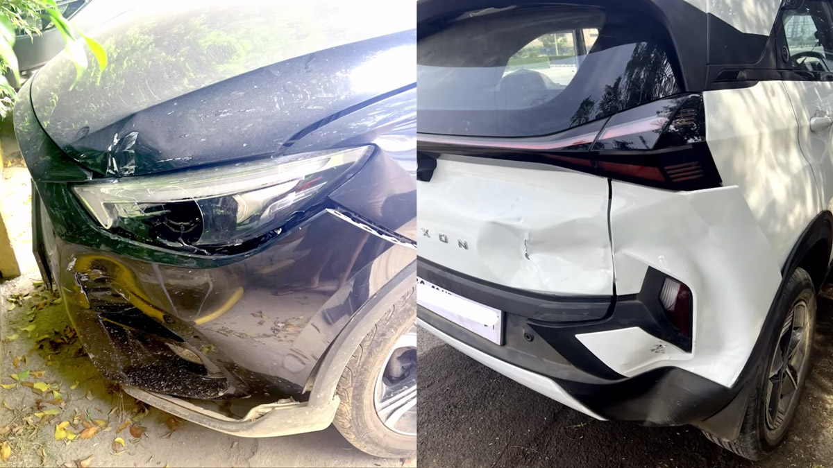 Tata Nexon Facelift SUV Accident – Video Goes Viral - DriveSpark