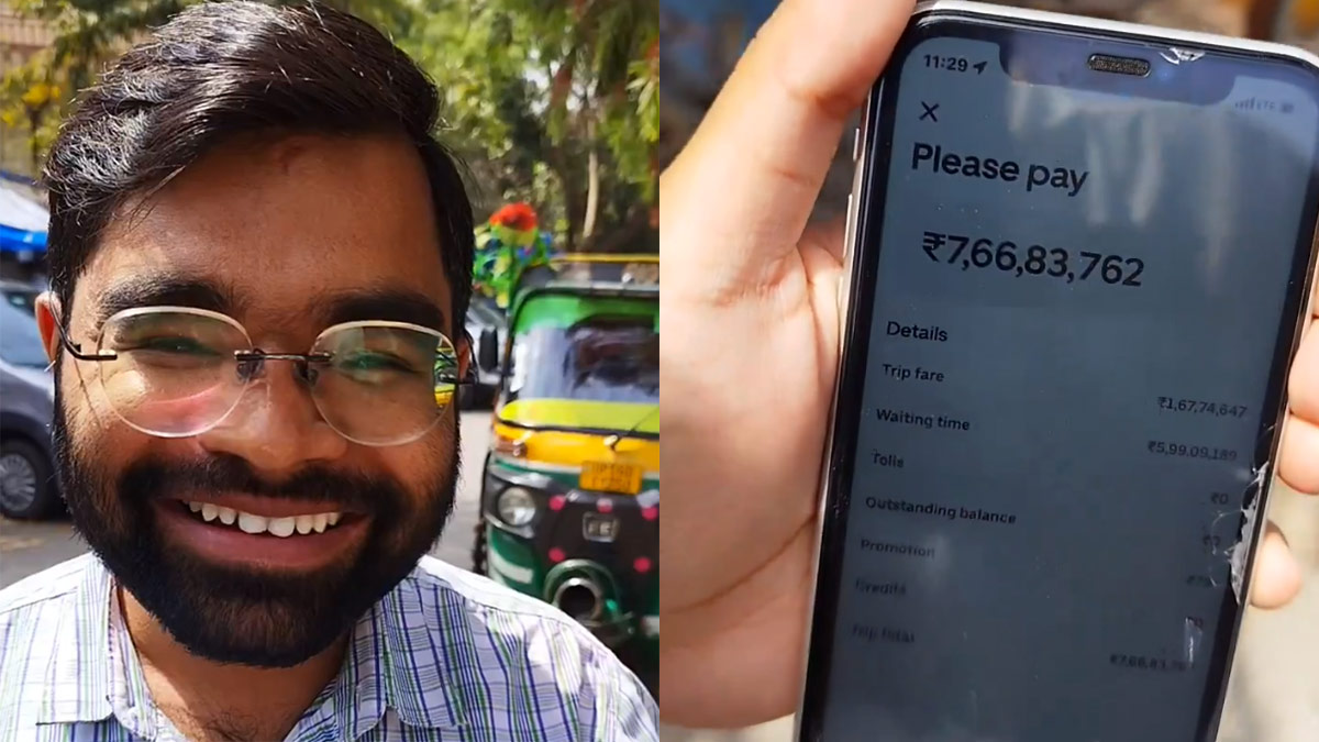 Uber Customer Gets Bill Of Rs.7.66 Crore: Expected fare was Rs 62 ...