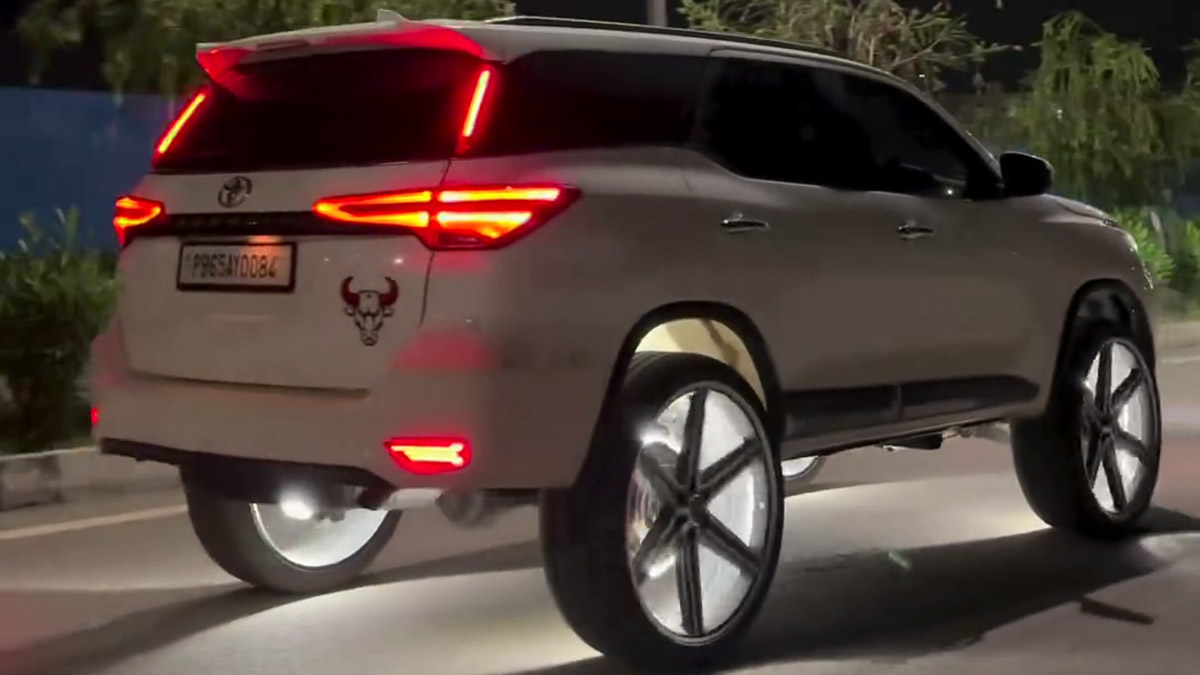 Toyota Fortuner With 26-Inch Alloys Raises Safety Concerns - DriveSpark ...