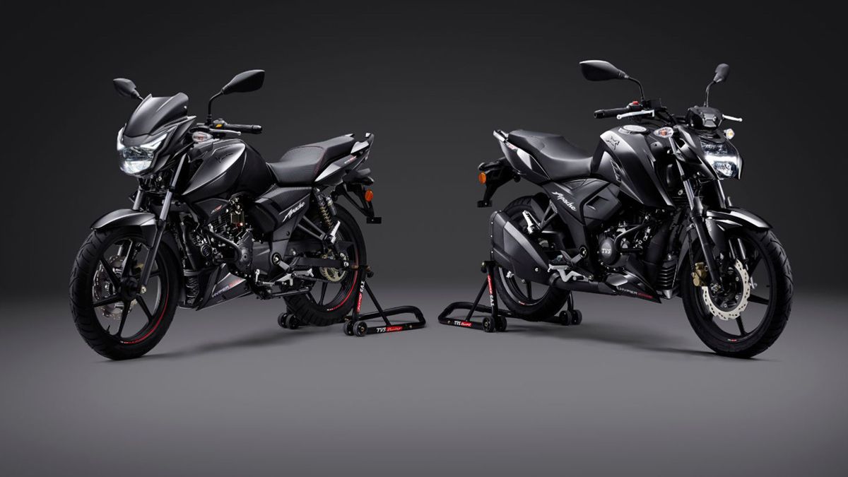 TVS Apache RTR 160 & 160 4V 'Blaze Of Black' Editions Launched In India ...