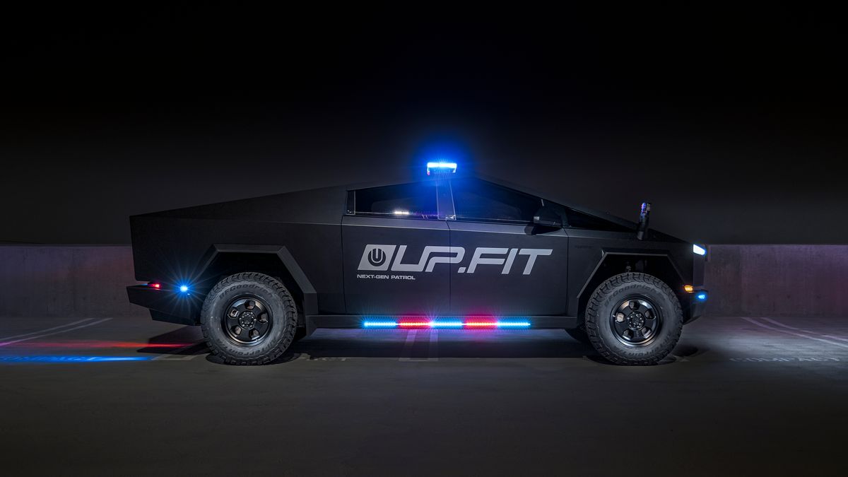 Tesla Cybertruck Transformed Into First Police Vehicle By UP.FIT ...