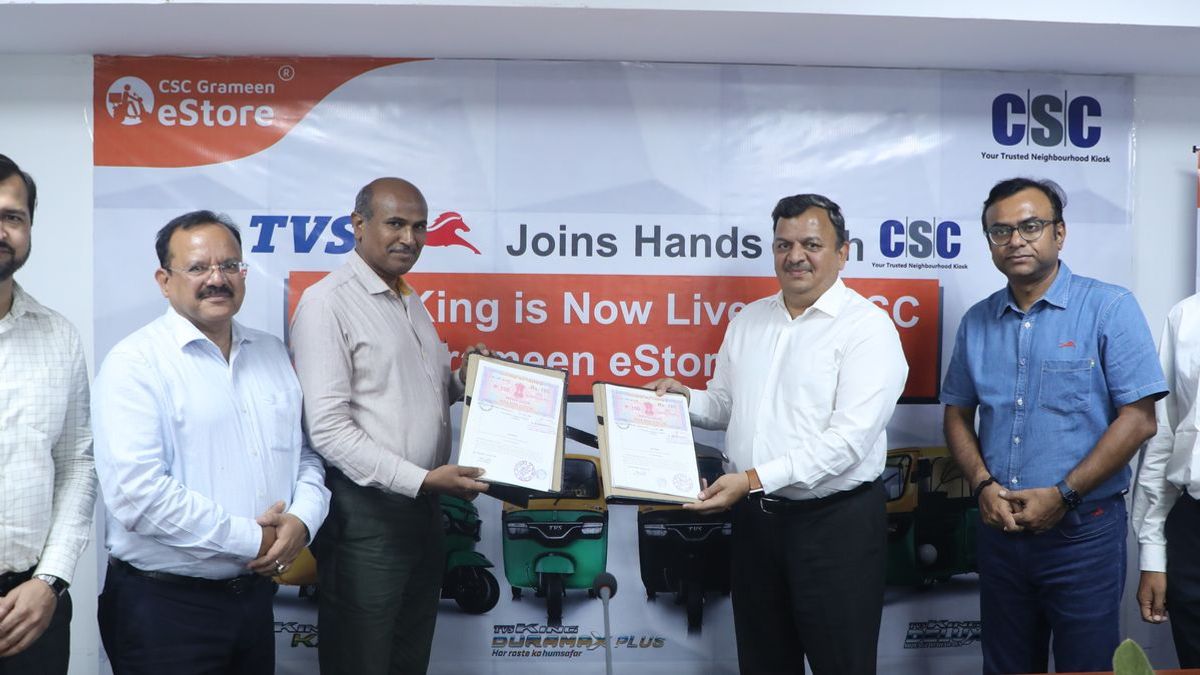 TVS Motor Partners With CSC Grameen EStores For Commercial Vehicles ...