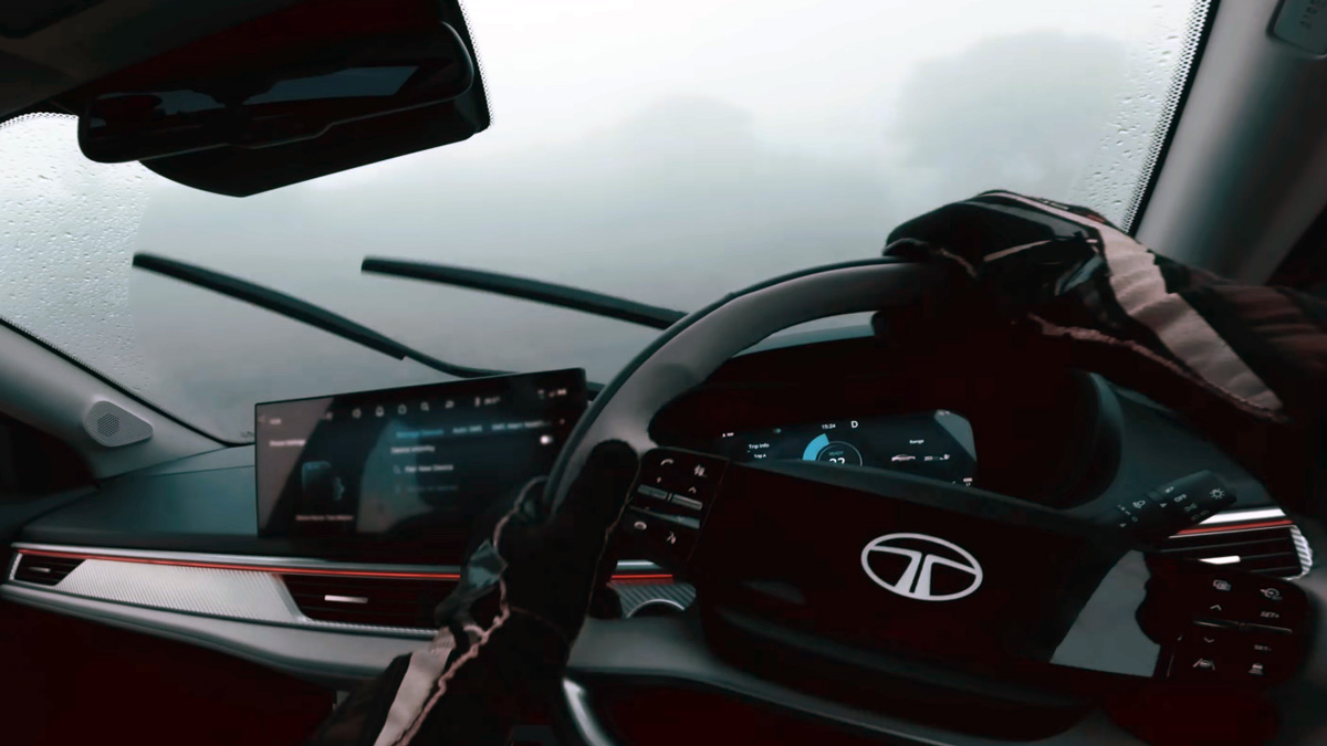 Tata Curvv EV's Interior Design Revealed: A Peek Inside - DriveSpark News