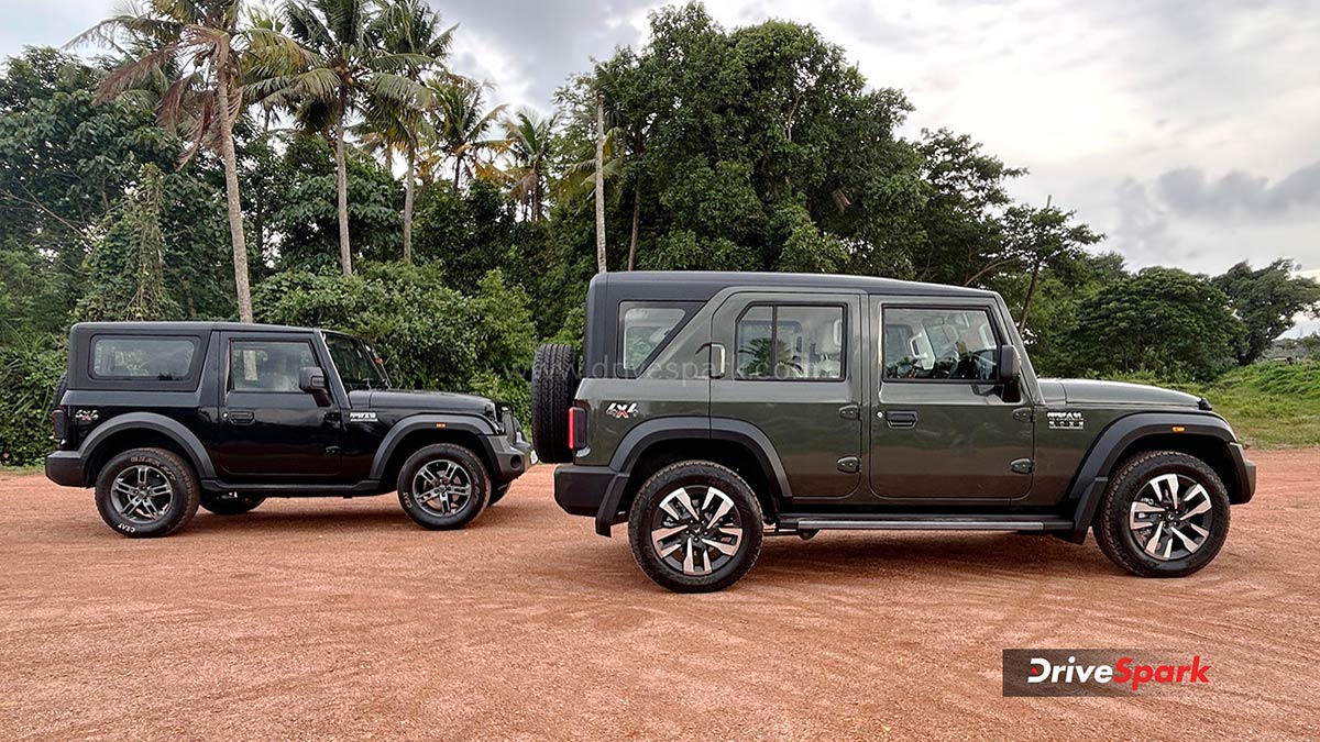Mahindra Thar Roxx 5-Door Vs Mahindra Thar 3-Door – Dimension ...