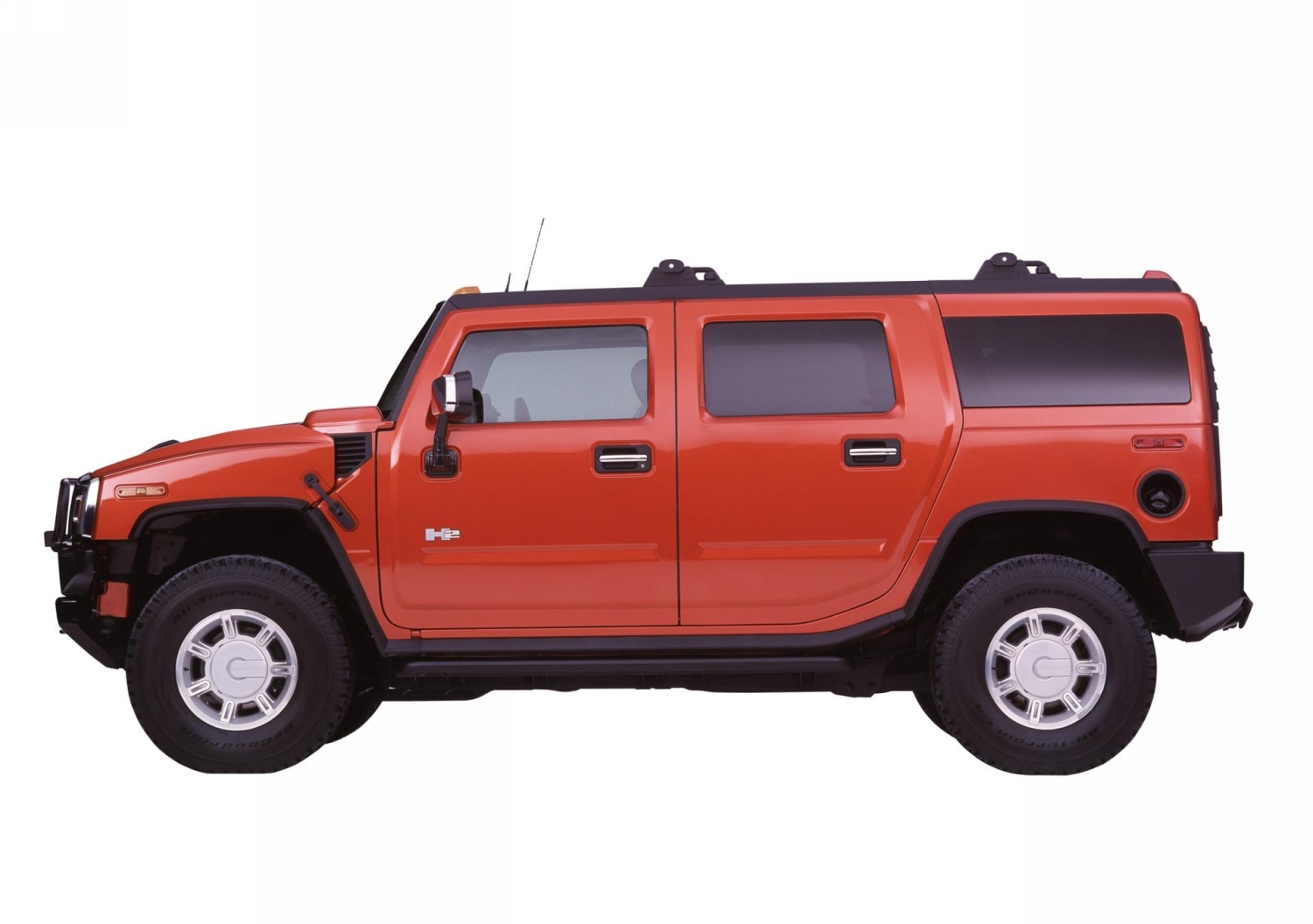 Red Hummer Side View